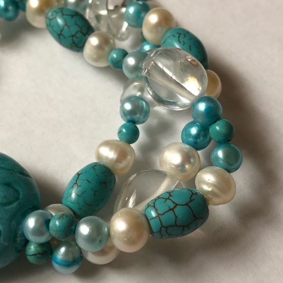 CGI | Jewelry | Cgi Bracelet Turquoise Pearl Howlite Quartz 75 | Poshmark